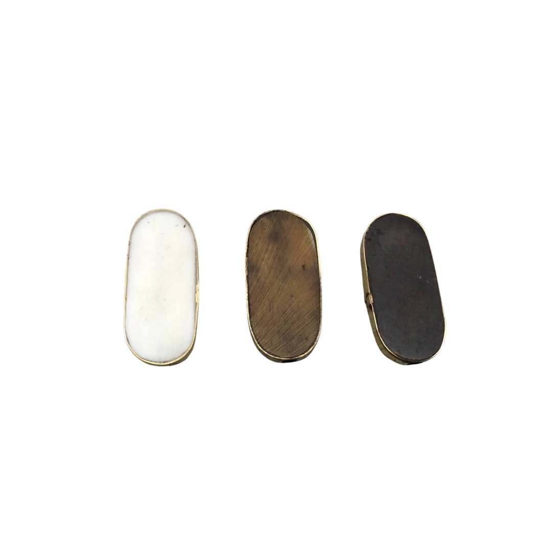 Long Oval Bone Bezel | Bezeled Ox Bone Bead | Oblong Jewelry Making ...