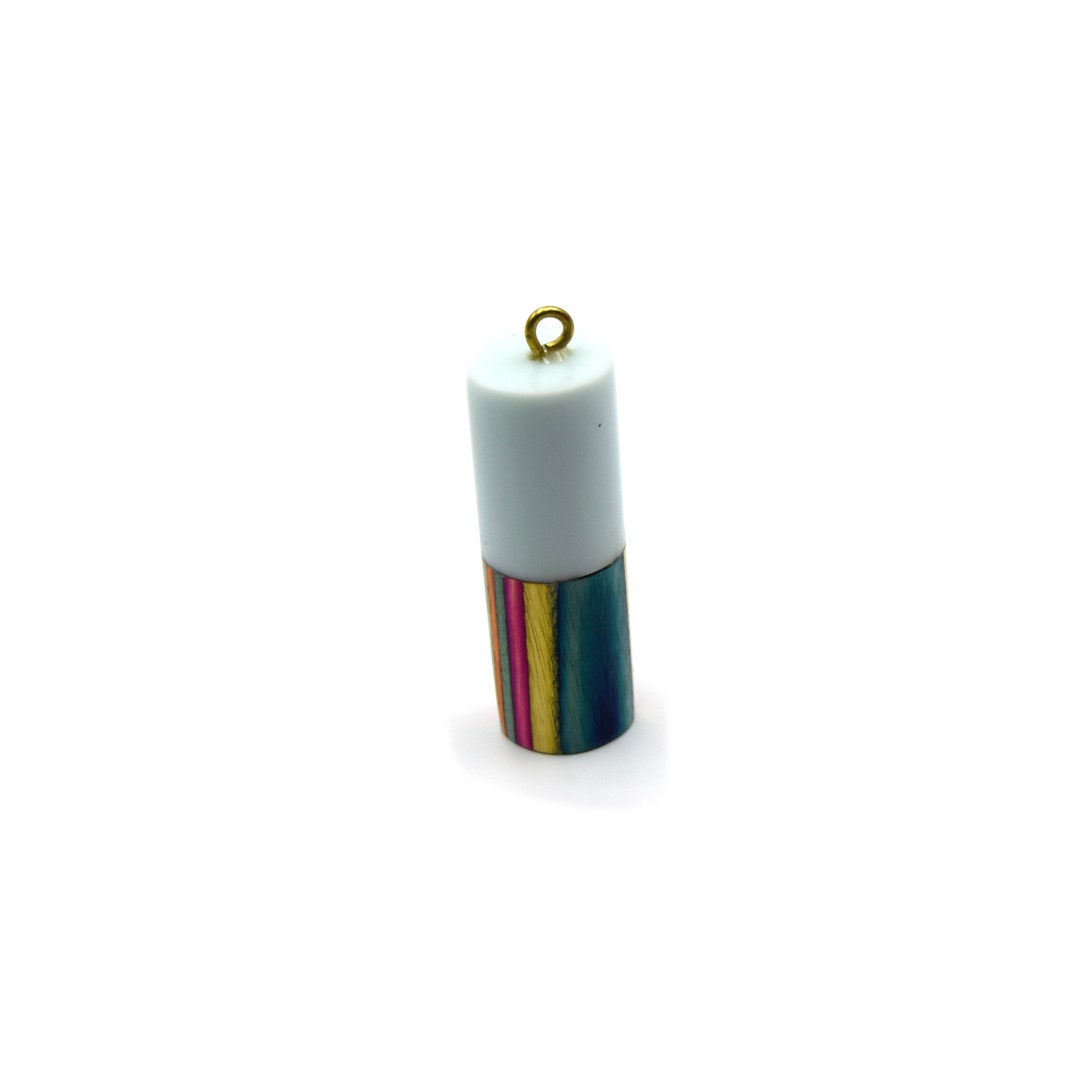 Rainbow Wooden Acrylic Focal Pendant for Jewelry Making - Etsy