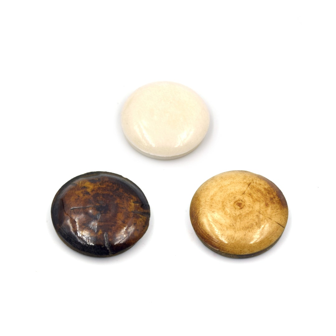 Round Ox Bone Cabochon: Natural Jewelry Component (20mm) - Etsy