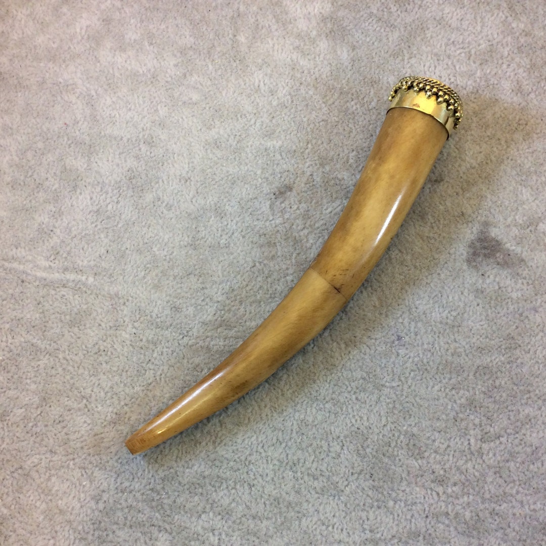 SALE - 5.5" Extra Long Light Brown Round Tusk/claw Shaped Natural Ox ...
