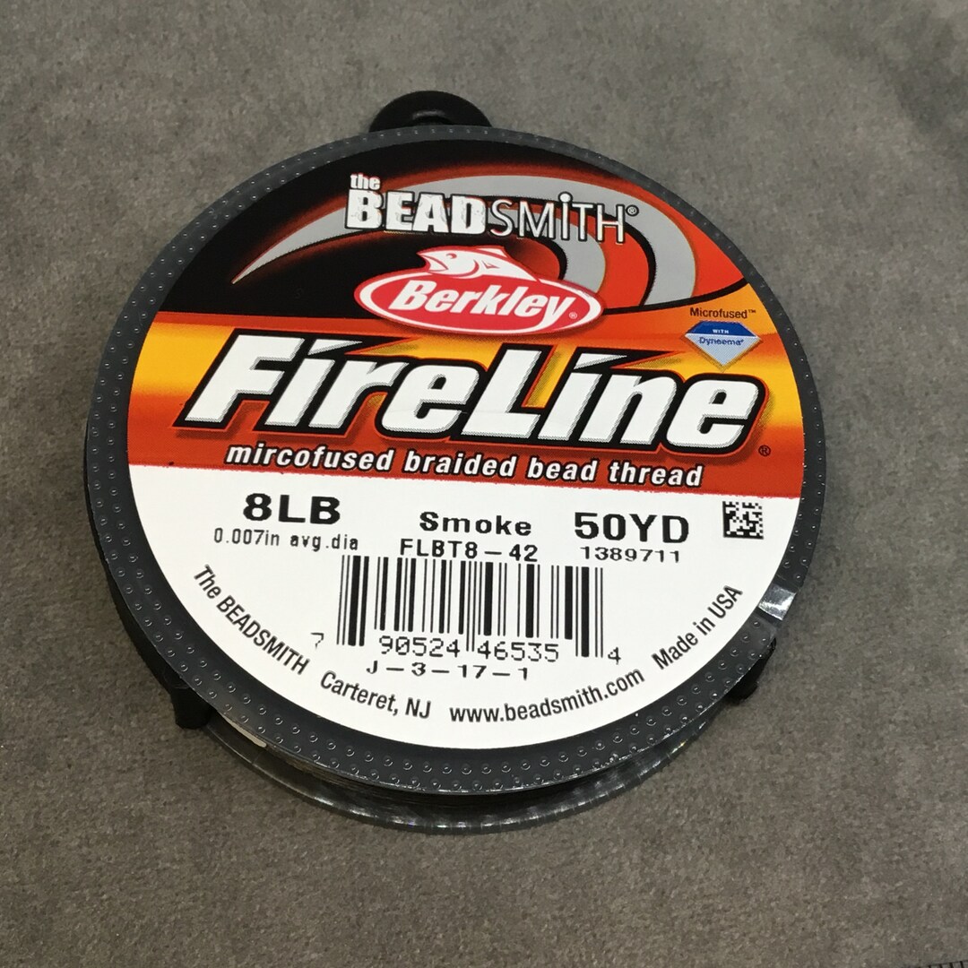 50 Yard Spool of 8lb. Smoke gray Colored Fireline® Braided Beading ...