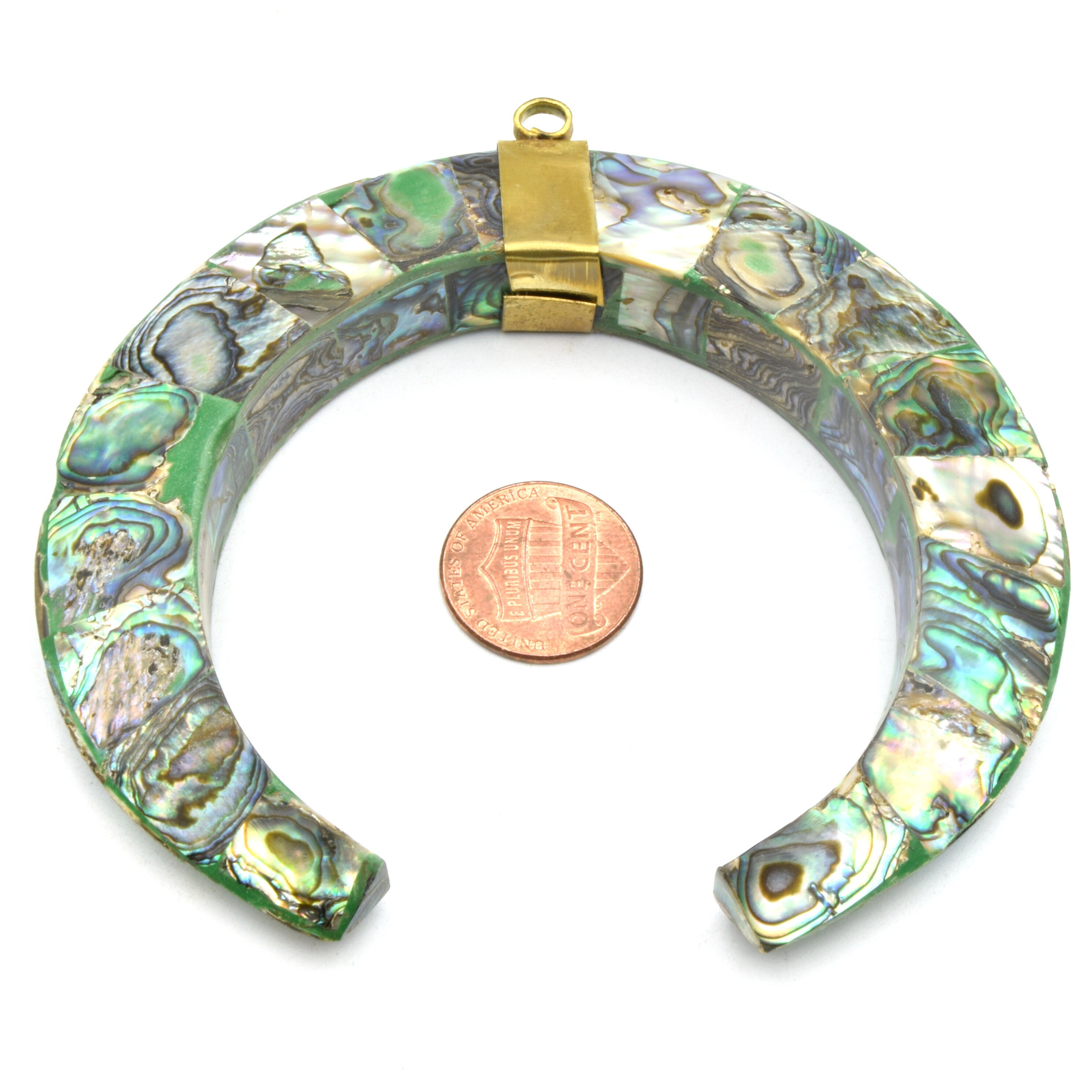 Abalone Crescent Pendant Flat Inner Edge Abalone Shell - Etsy