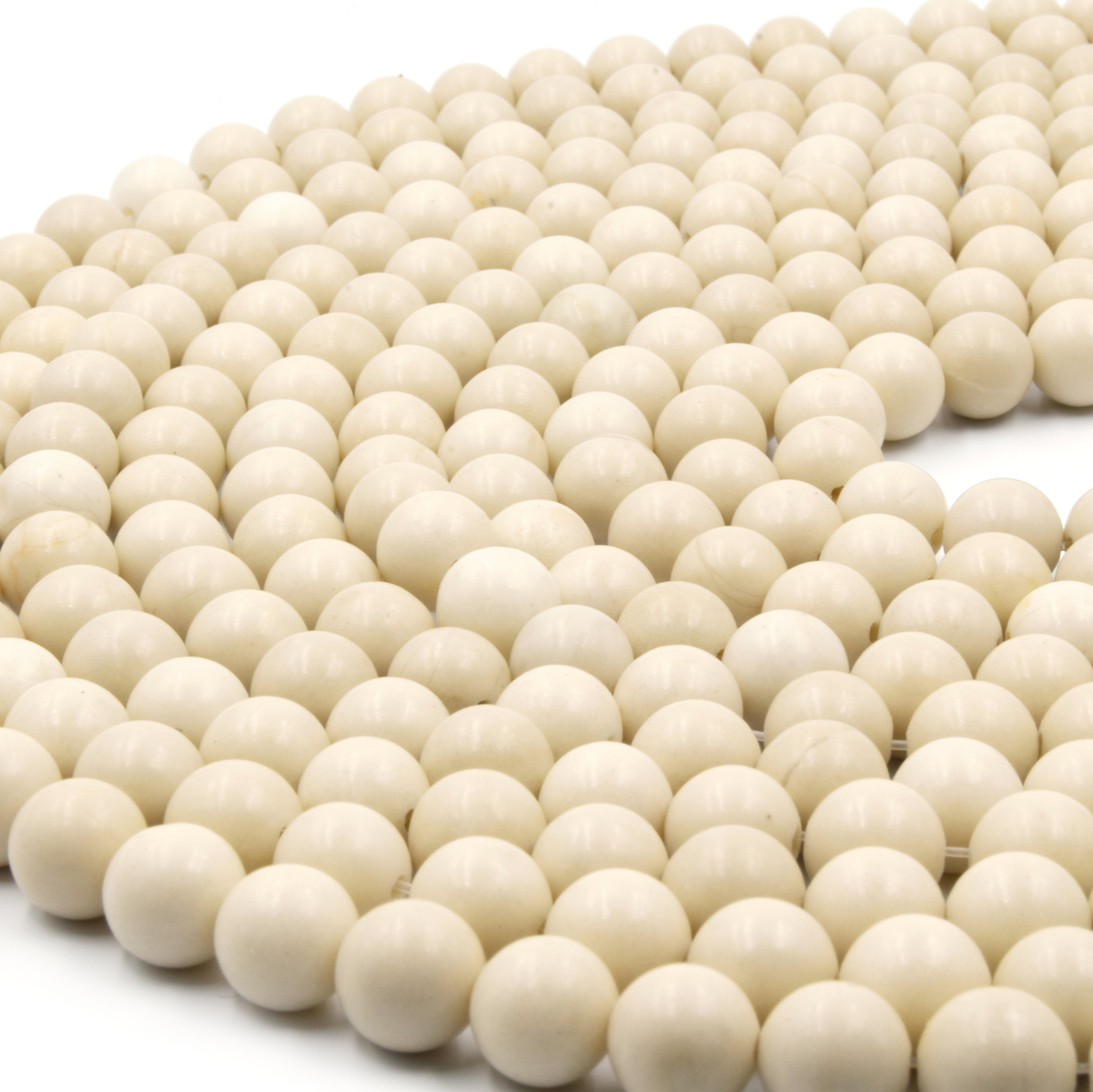 Riverstone Beads - 4mm 6mm 8mm 10mm Smooth Round Loose Gemstone Beads ...