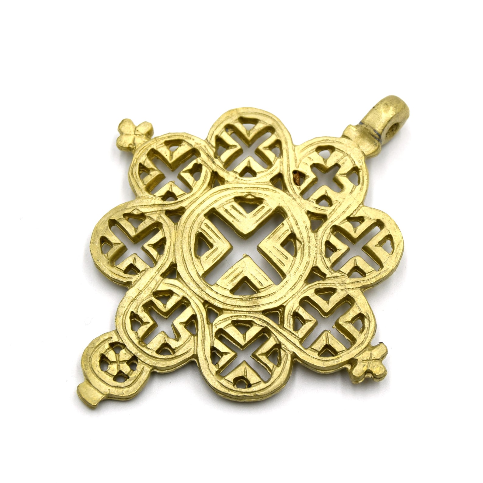 Large Ethiopian Gold Cross Pendant: African Coptic Jewelry, 92mm - Etsy