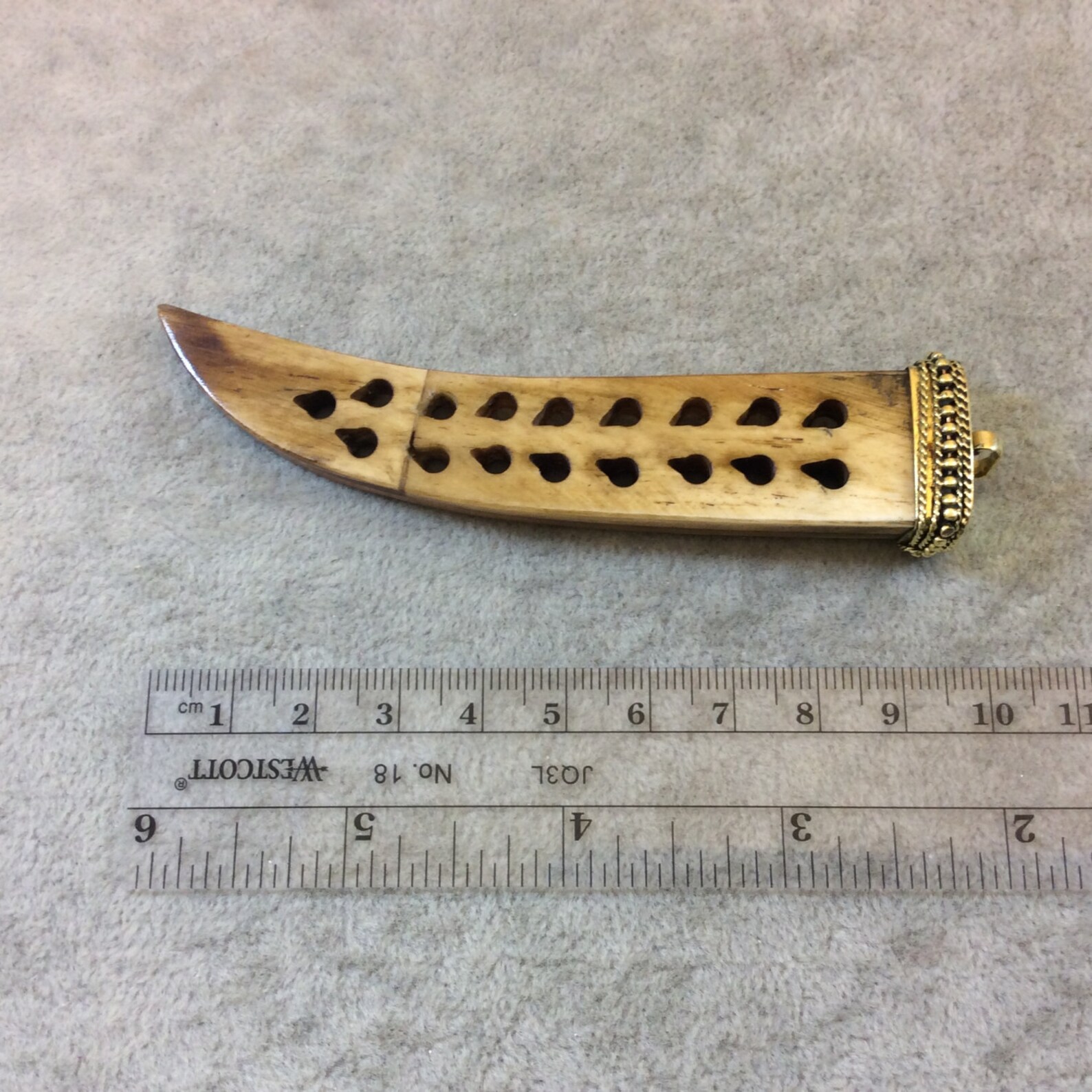 4 Light Brown Flat Tusk/claw Shaped Natural Ox Bone | Etsy