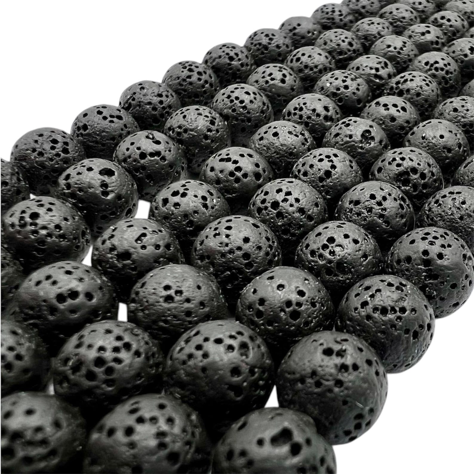 Black Lava Beads: Round Volcanic Rock, Jewelry Making (4mm-12mm) - Etsy