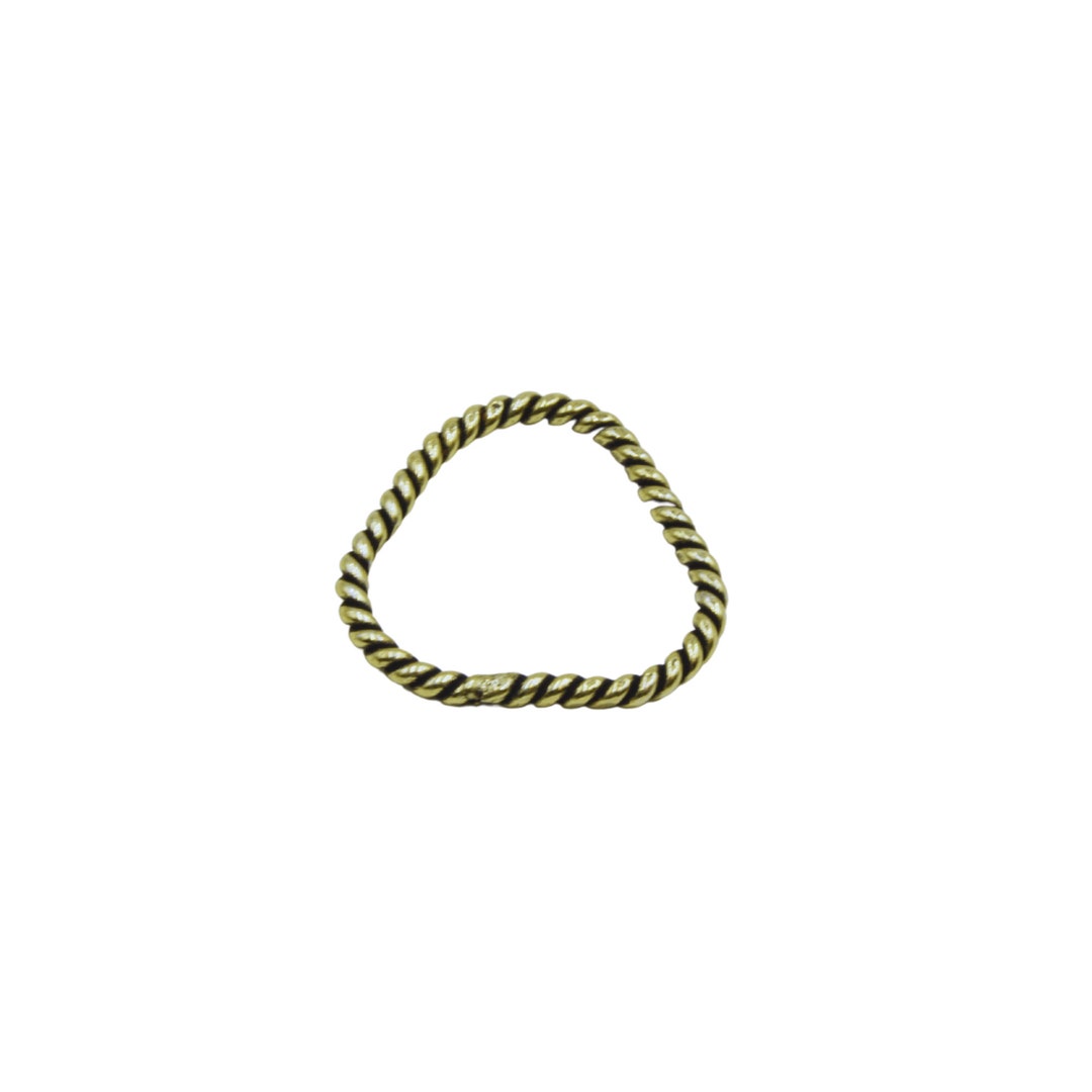 Oxidized Gold Trefoil Component: Twisted Wire Copper Charm (22mm) - 10 ...
