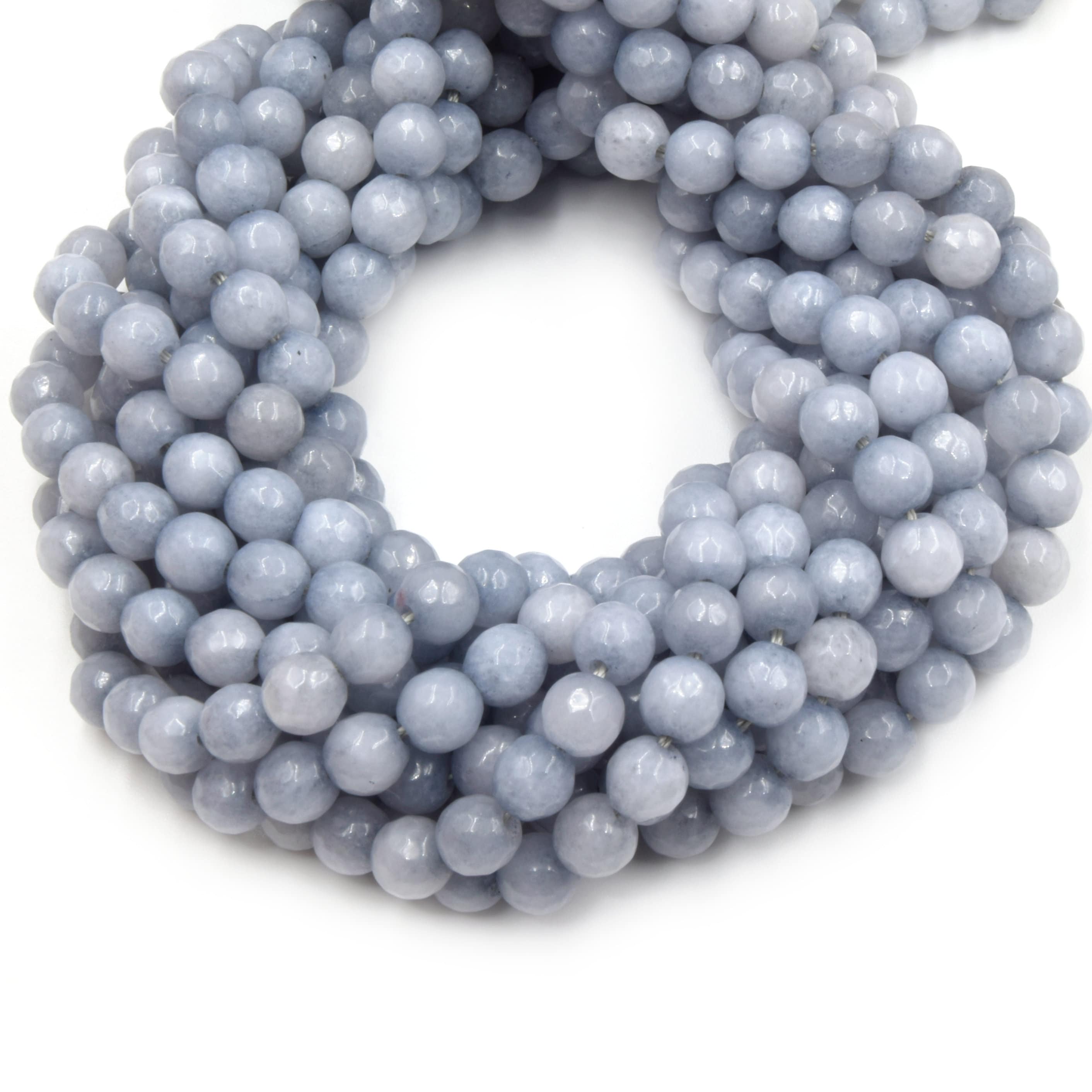 Faceted Jade Beads 6mm Faceted Dyed Gray Brown Red Pink | Etsy