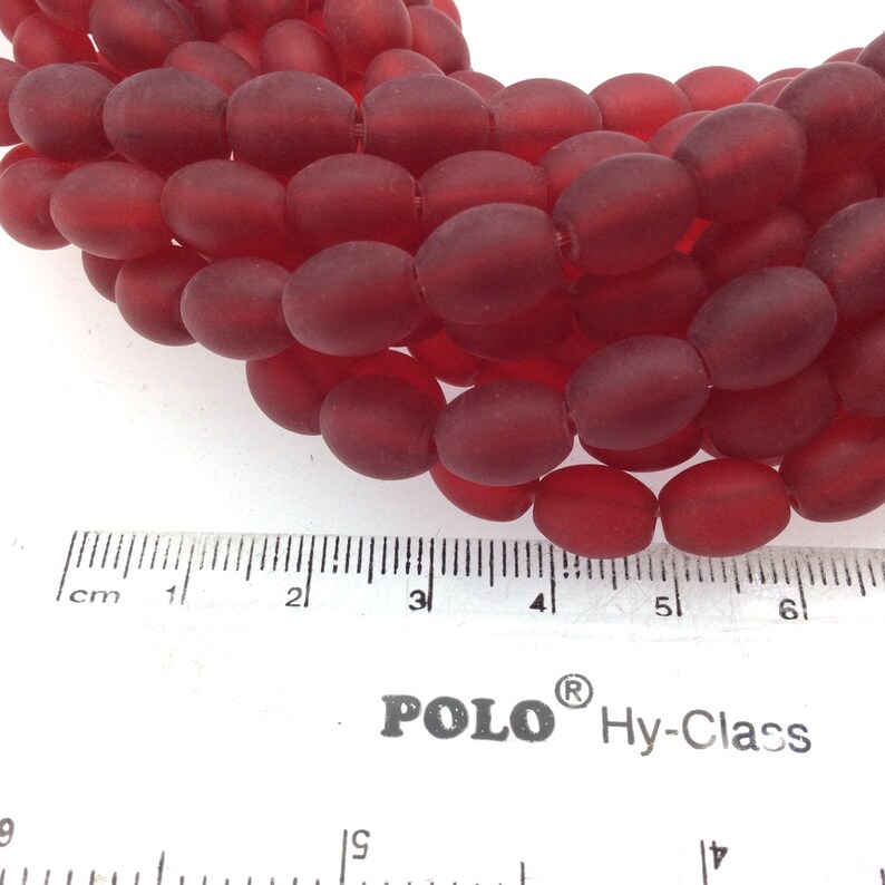 8mm X 10mm Matte Semi Transparent Red Oval Shaped Indian - Etsy