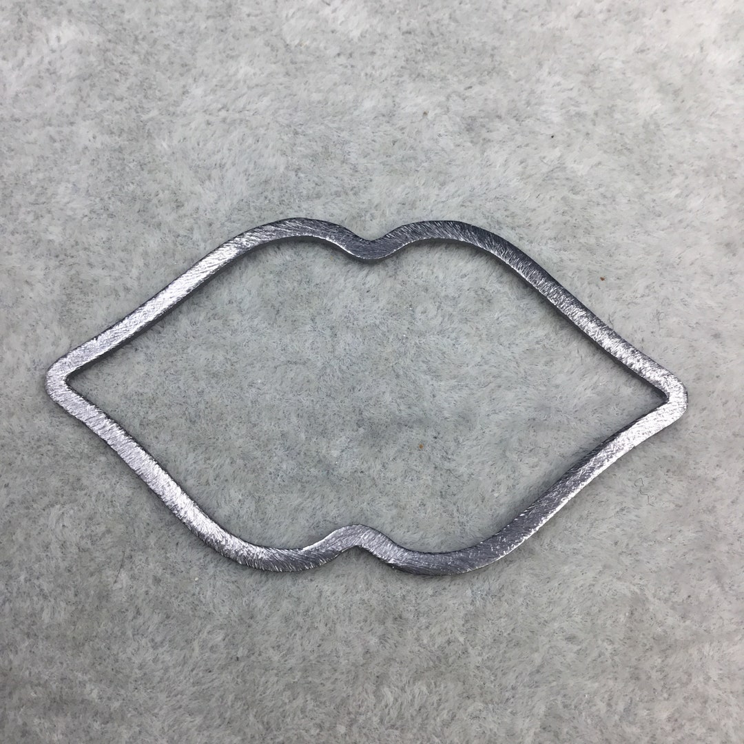 Gunmetal Lips Pendant Connectors: Brushed Copper Components (35mm X ...