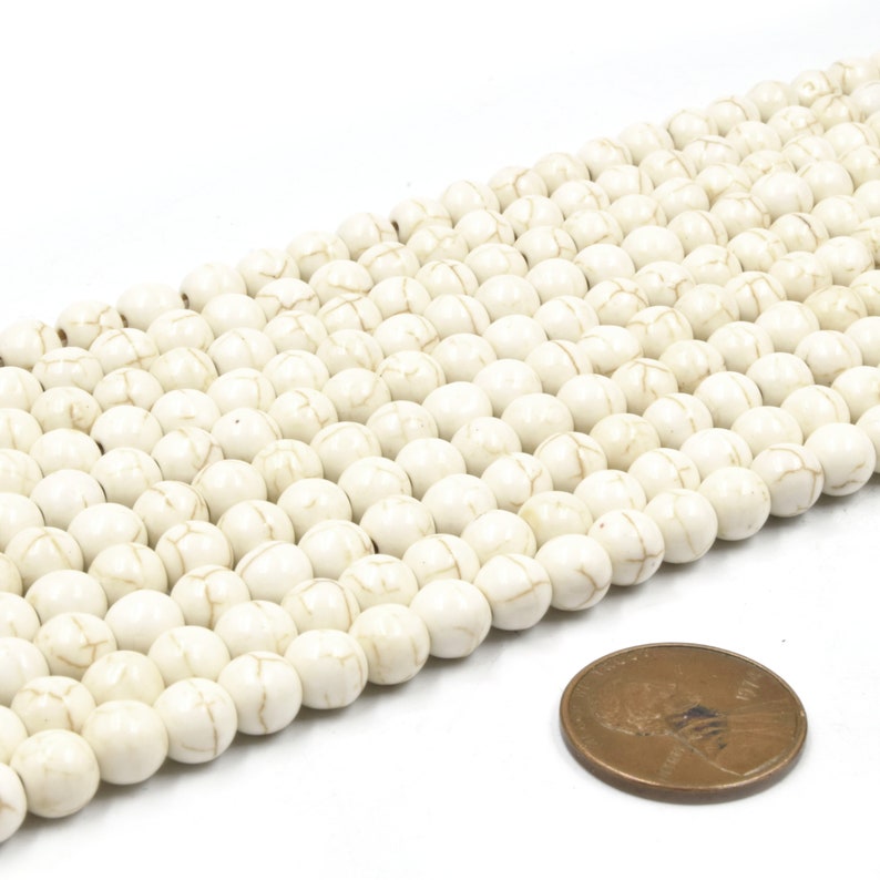 White Magnesite Beads: Smooth Round Gemstone Beads (14.5" Strand) - Etsy