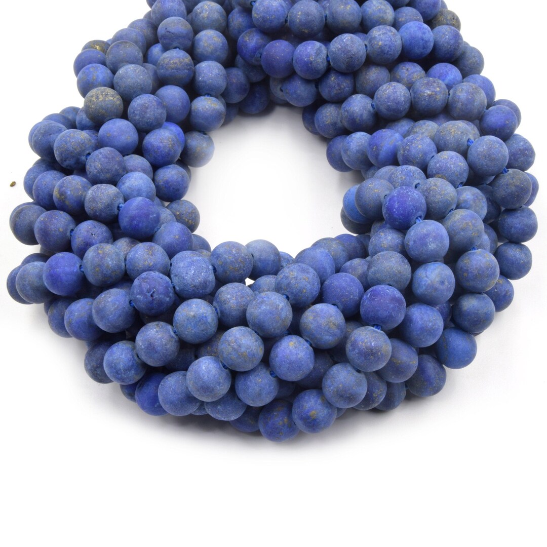 Matte Lapis Lazuli Beads - Deep Blue Gemstone Strand (15") - Etsy