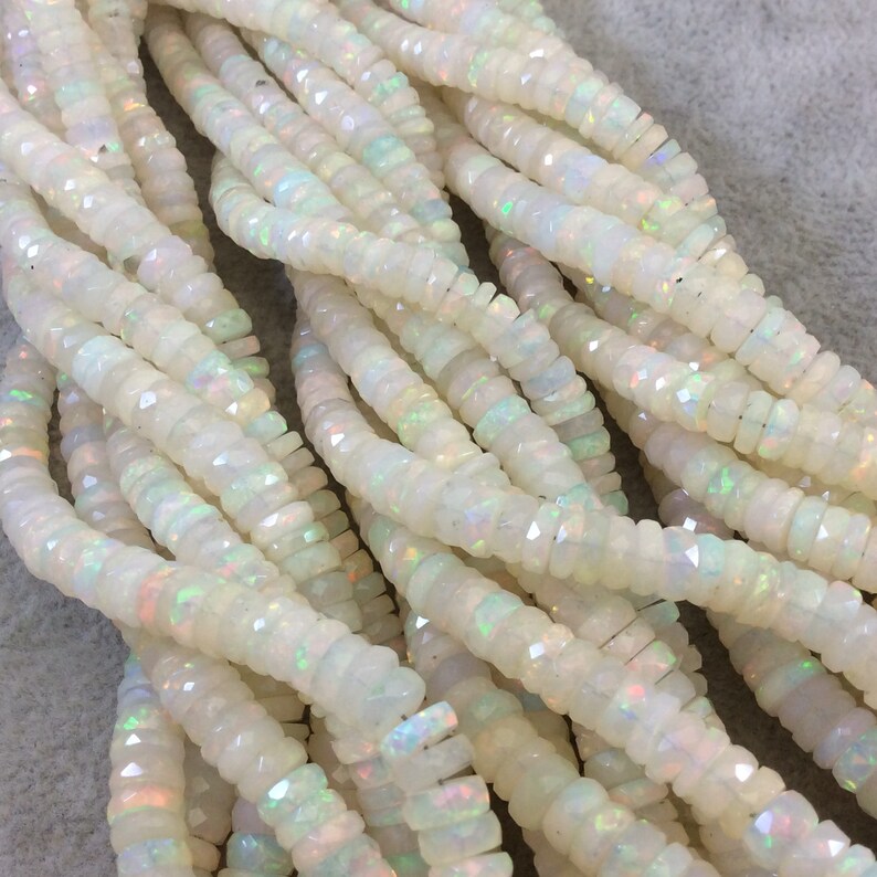 4-7.5mm Faceted Rainbow Pinfire Ethiopian Opal Graduated - Etsy