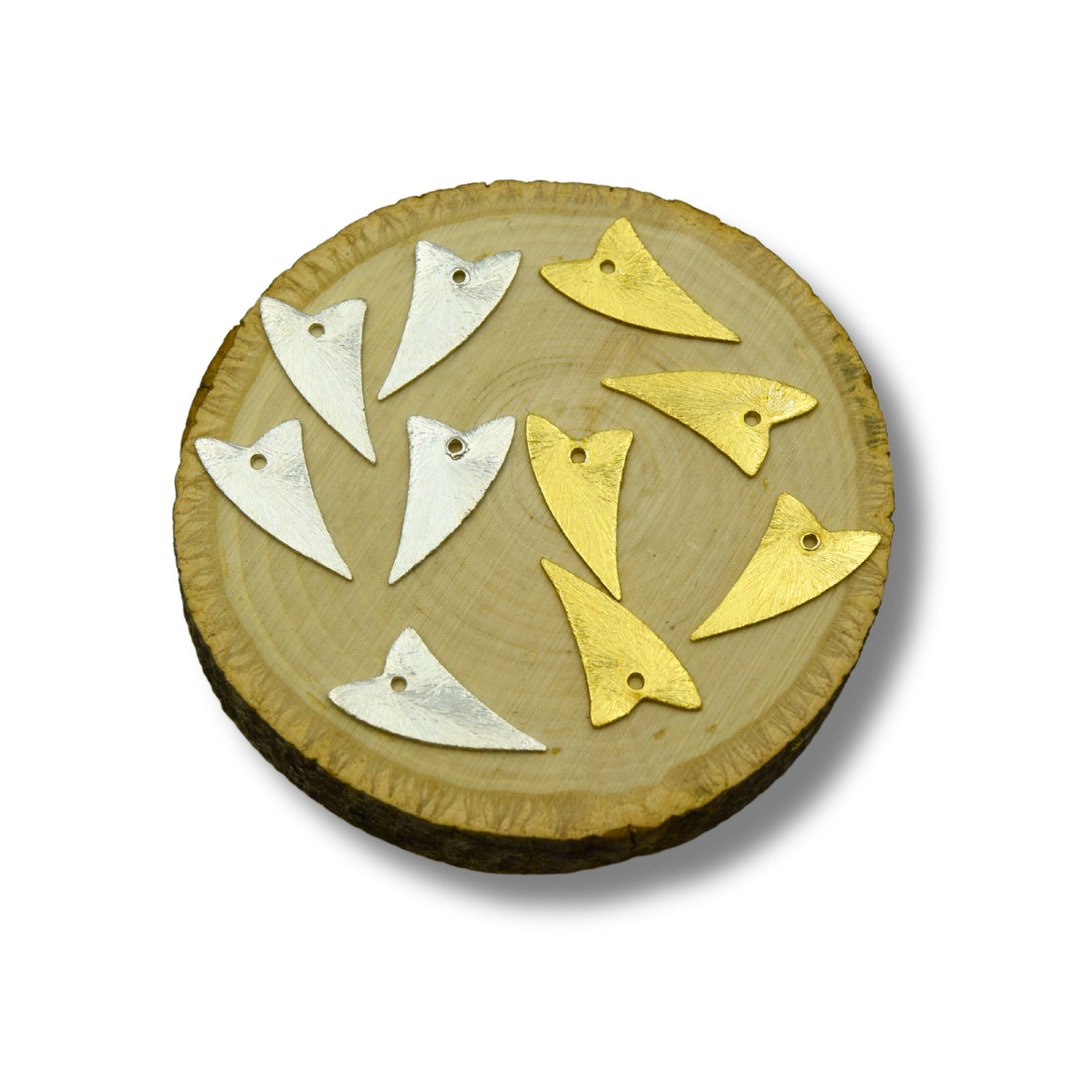 Shark Tooth Shaped Plated Copper Component for Jewelry Making - Bulk ...