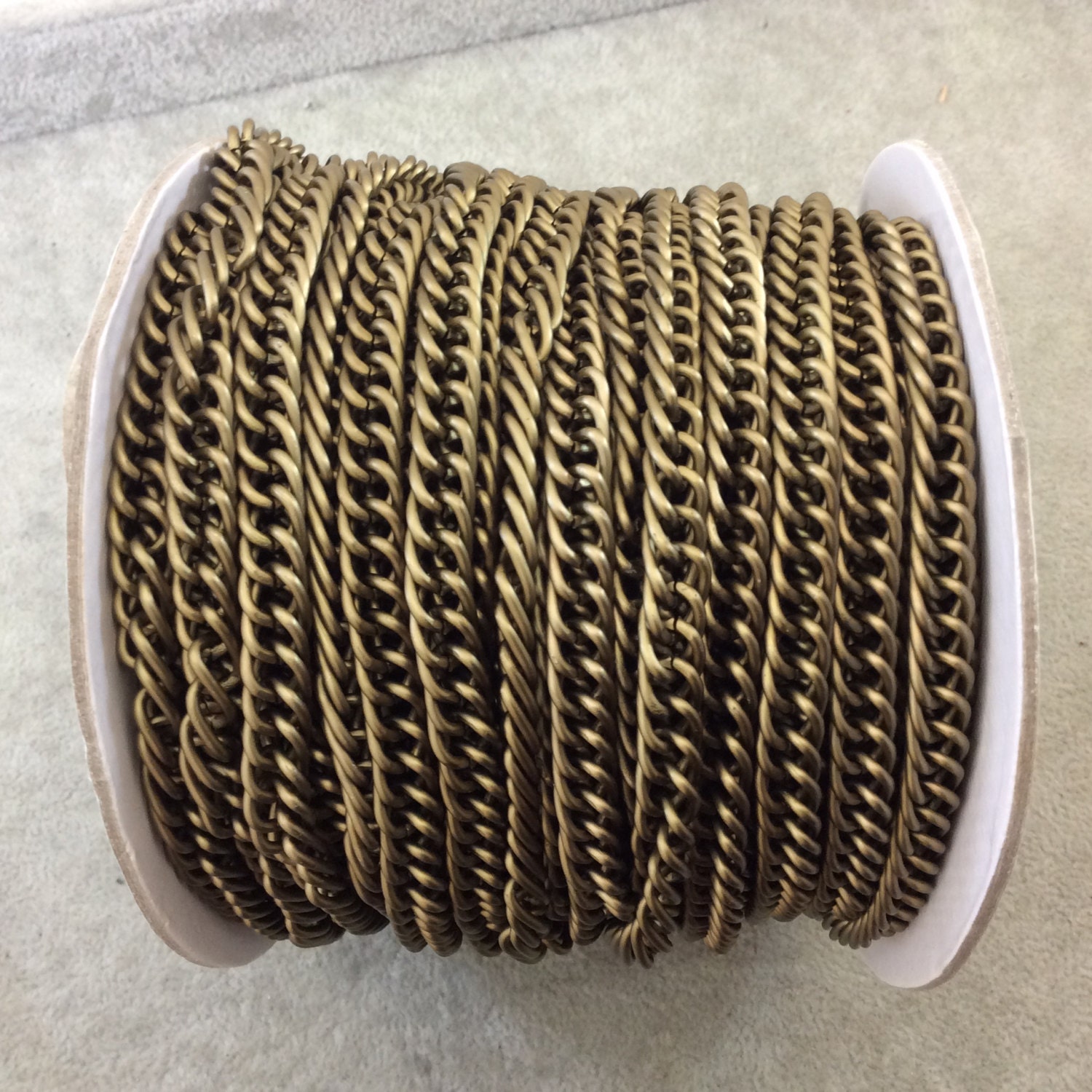 A1614 FULL SPOOL Bronze Plated Aluminum Flattened Long Oval - Etsy