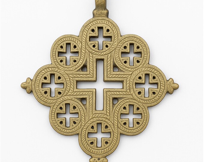 Ethiopian Metal Orthodox Coptic Cross Rasta Beaded Necklace : Ethiopia ...