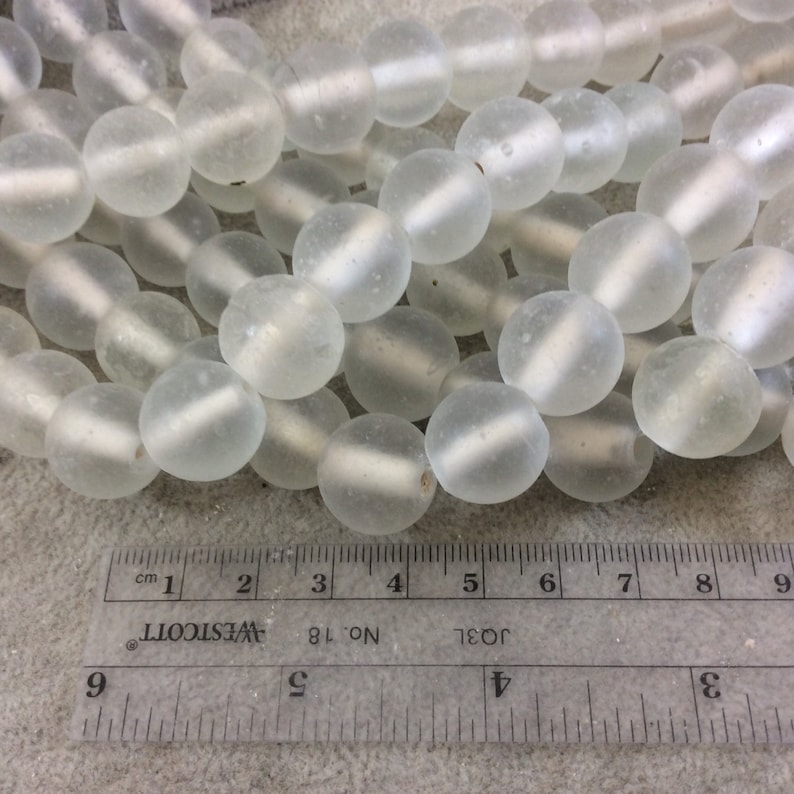 14mm Matte Trans. White Centered Irregular Rondelle Shaped - Etsy
