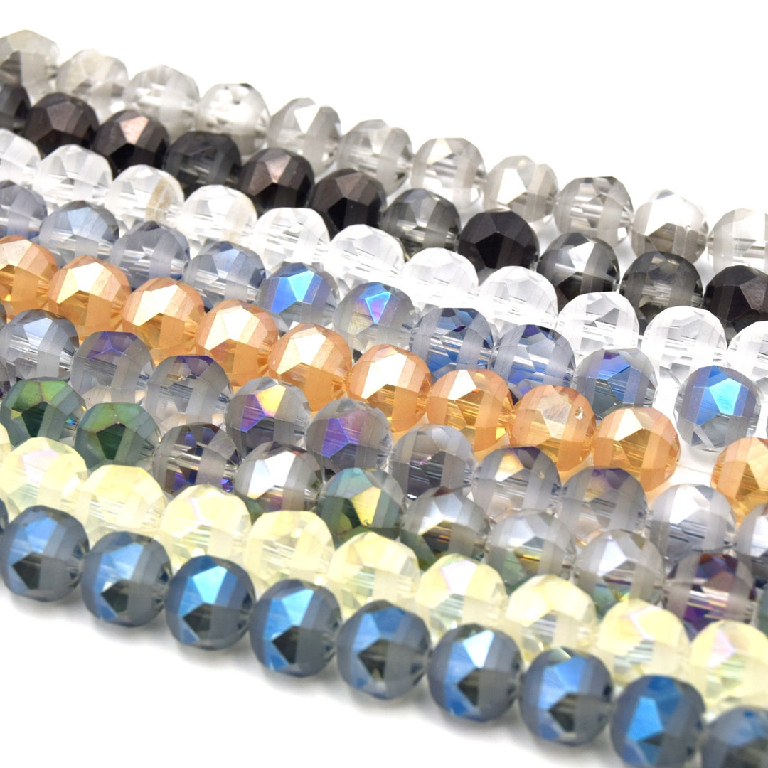 Faceted Chinese Crystal Beads: 12-16mm Matte Stripe Jewelry Supplies - Etsy