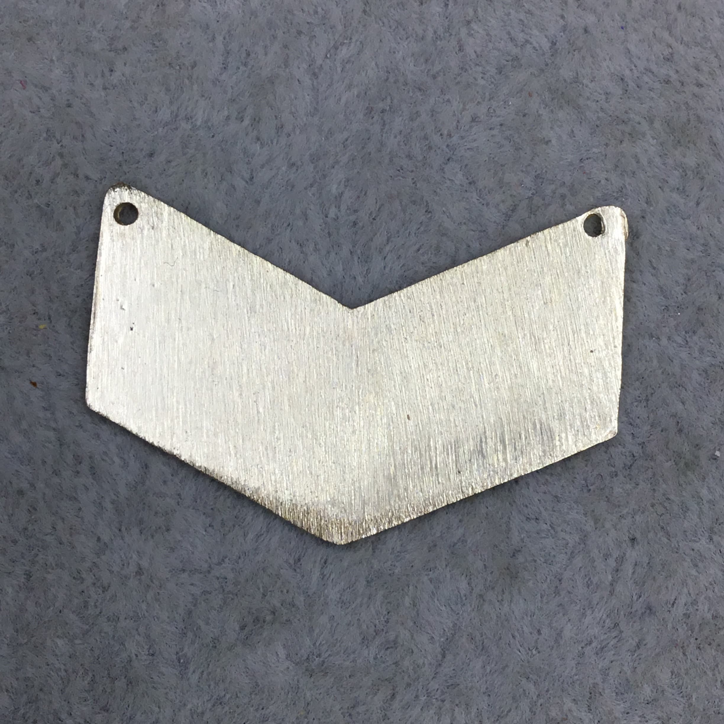 32mm x 22mm Gold Brushed Finish Blank Chevron Shaped Plated | Etsy