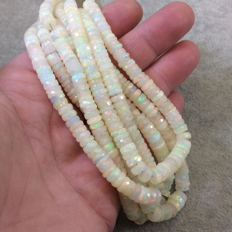 4-7.5mm Faceted Rainbow Pinfire Ethiopian Opal Graduated - Etsy