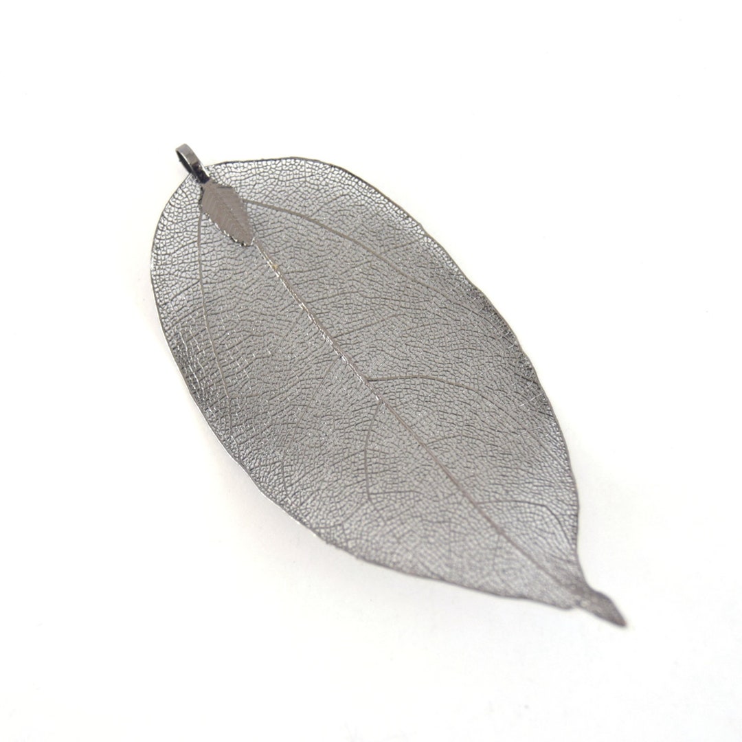 Electroplated Leaf Pendant - Real Leaf Focal! - Etsy