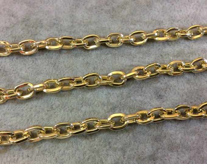 A1528 5' Section of Gold Finish Aluminum Oval Curb Chain - Etsy