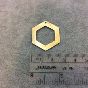 Large Gold Plated Copper Open Cutout Thick Hex/hexagon Shaped ...