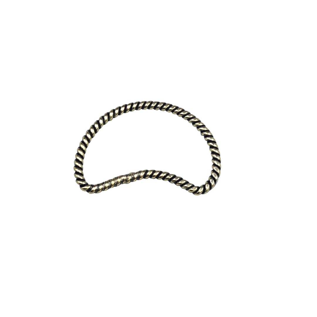 Oxidized Gold Twisted Wire Crescent Charms: 15mm X 25mm (10 Pack) - Etsy