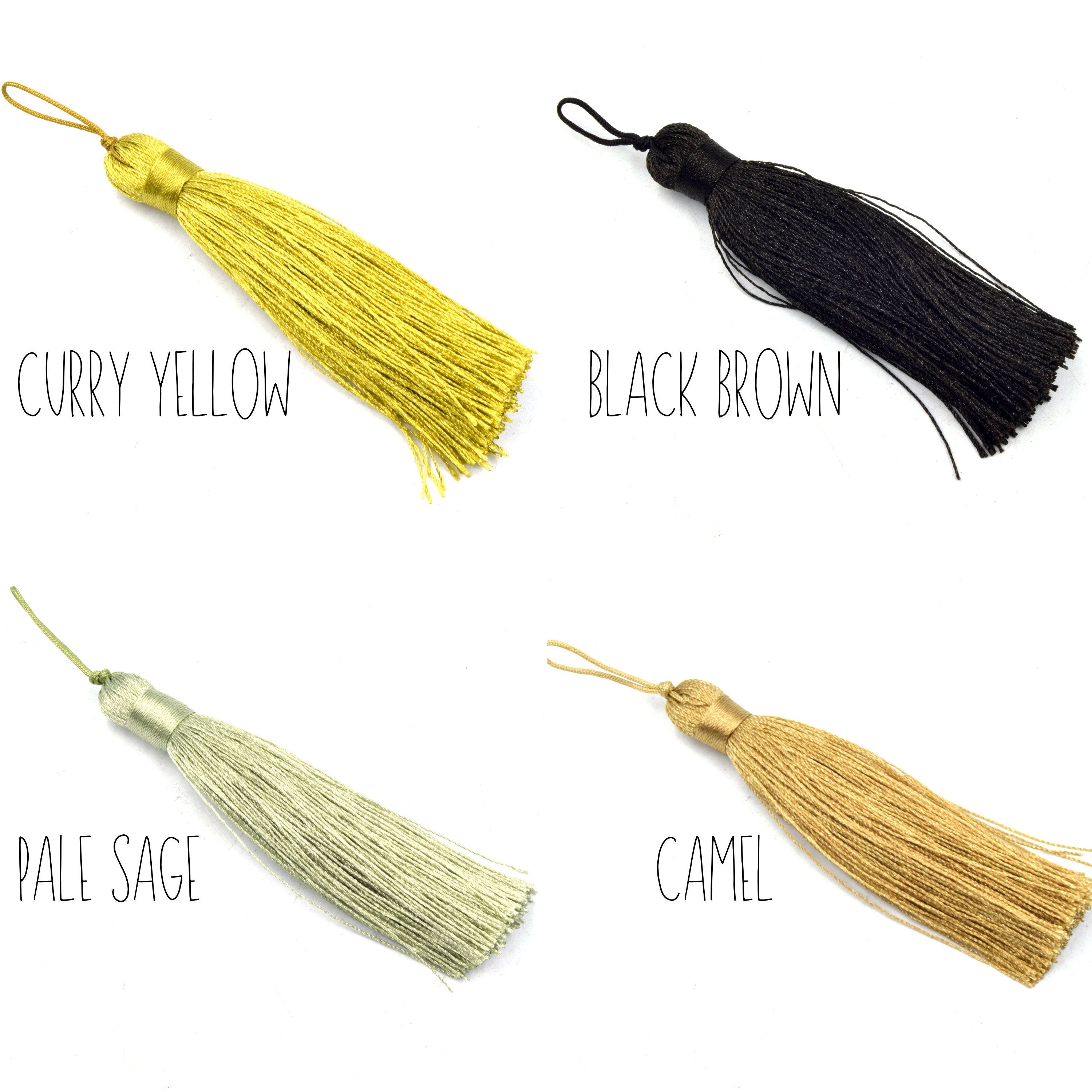 Tassels | 3 Inch Wrap Cap Tassel for Jewelry Making | Mala Tassel ...