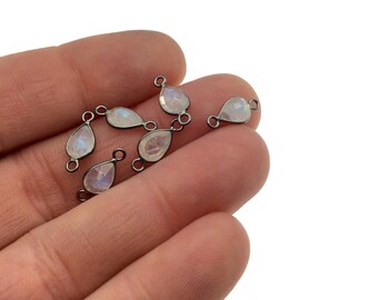 Moonstone Charms for Permanent Jewelry BULK PACK of Six Vermeil Gold ...