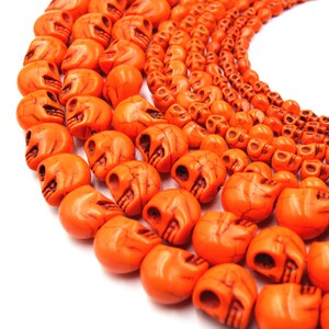 Howlite Skull Beads - Dyed Skull Shaped Beads Available in Sizes 8mm ...