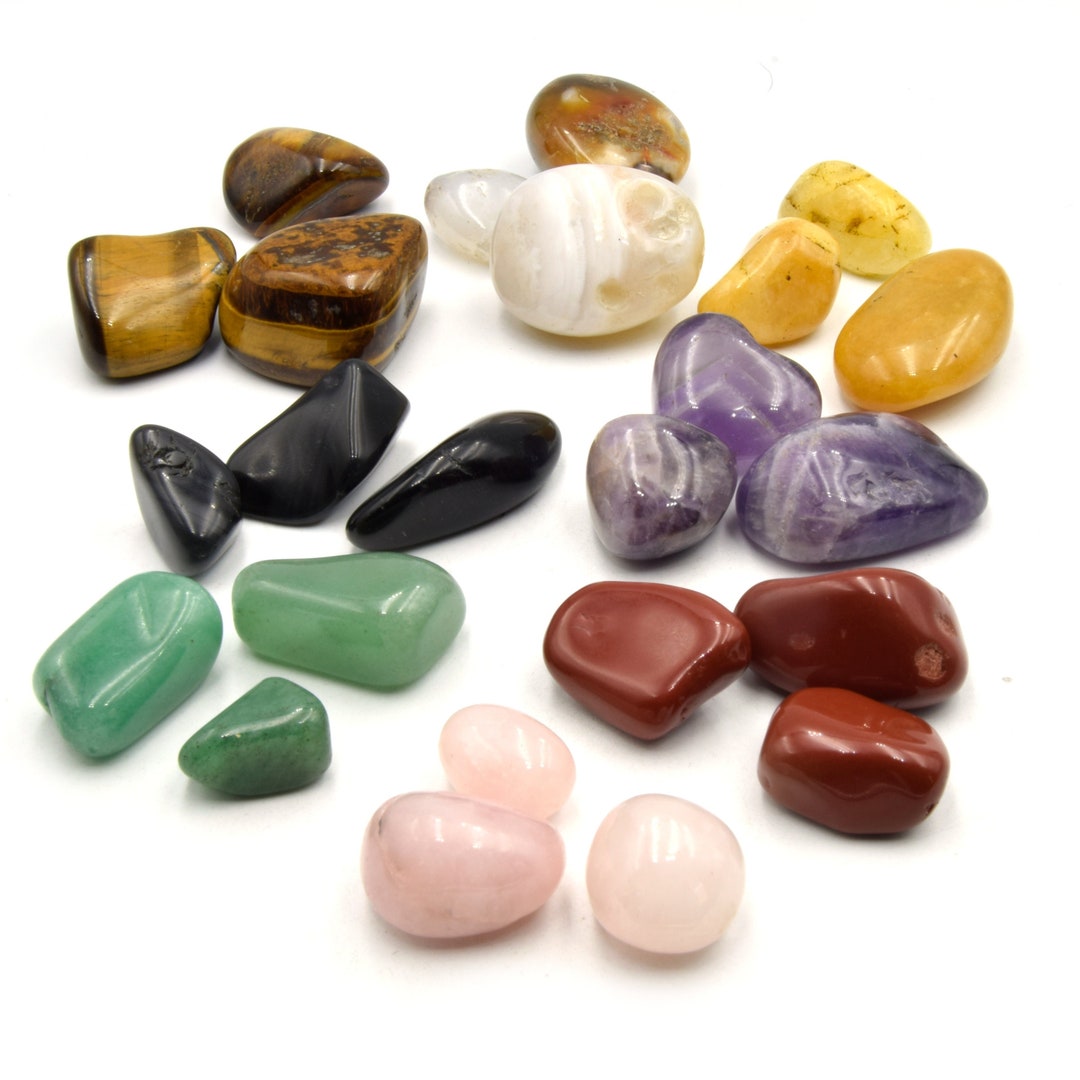 200g Gemstone Tumbles Mix: Polished Crystal Healing Stones - Etsy