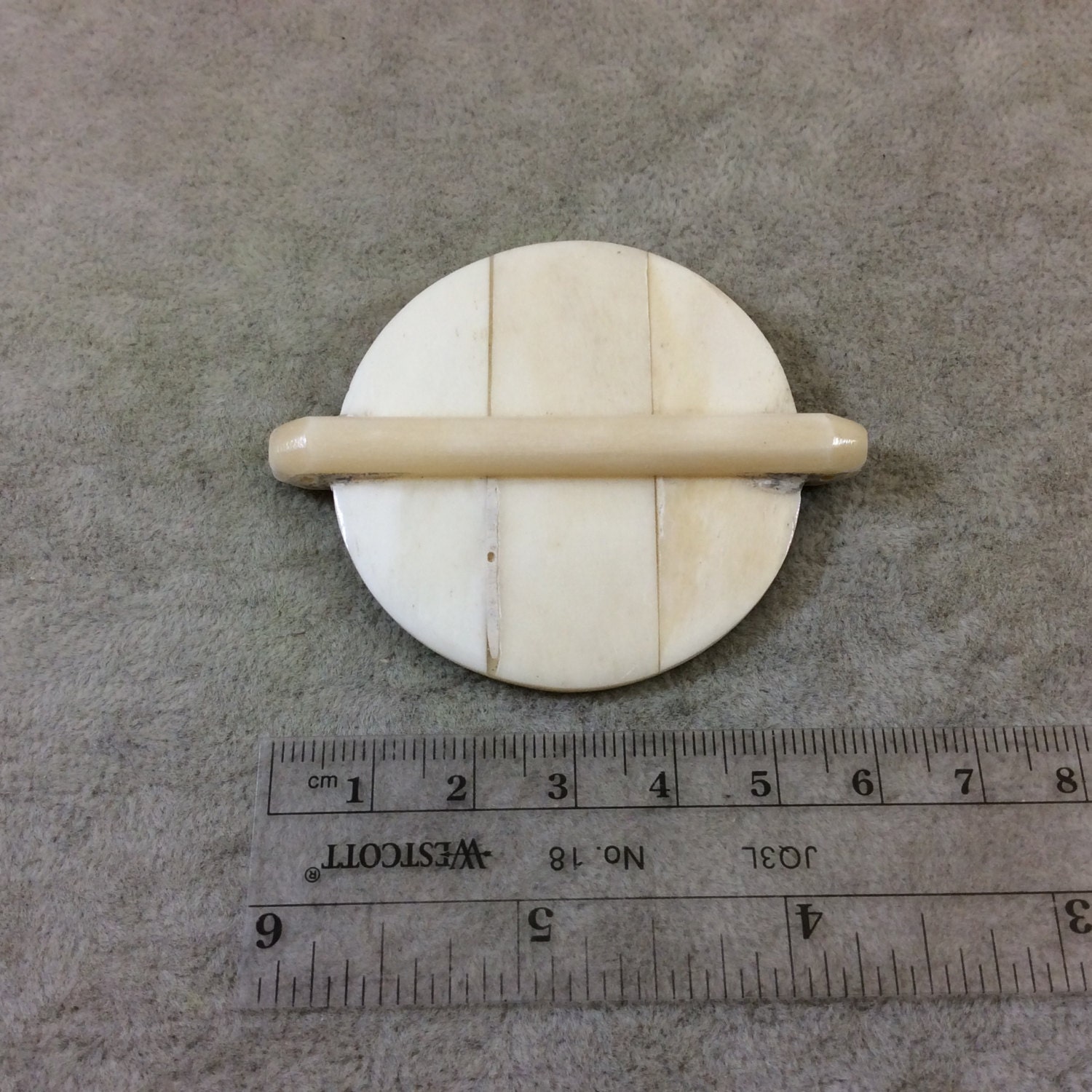 2 Plain White/off White Flat Round/disc Shaped Natural | Etsy