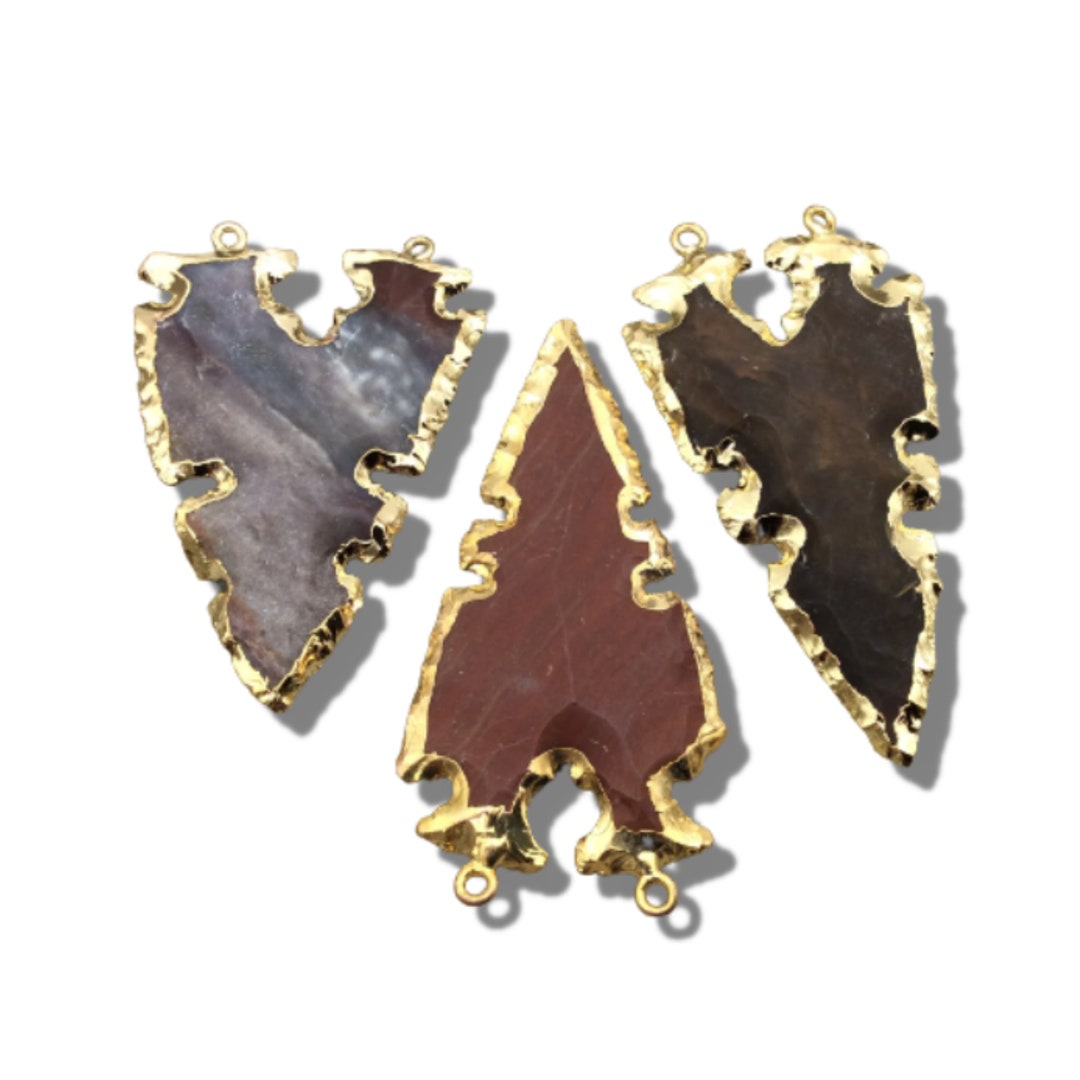 Double Bailed Arrowhead Pendant Jasper Arrow Focal Pendant - Etsy New ...