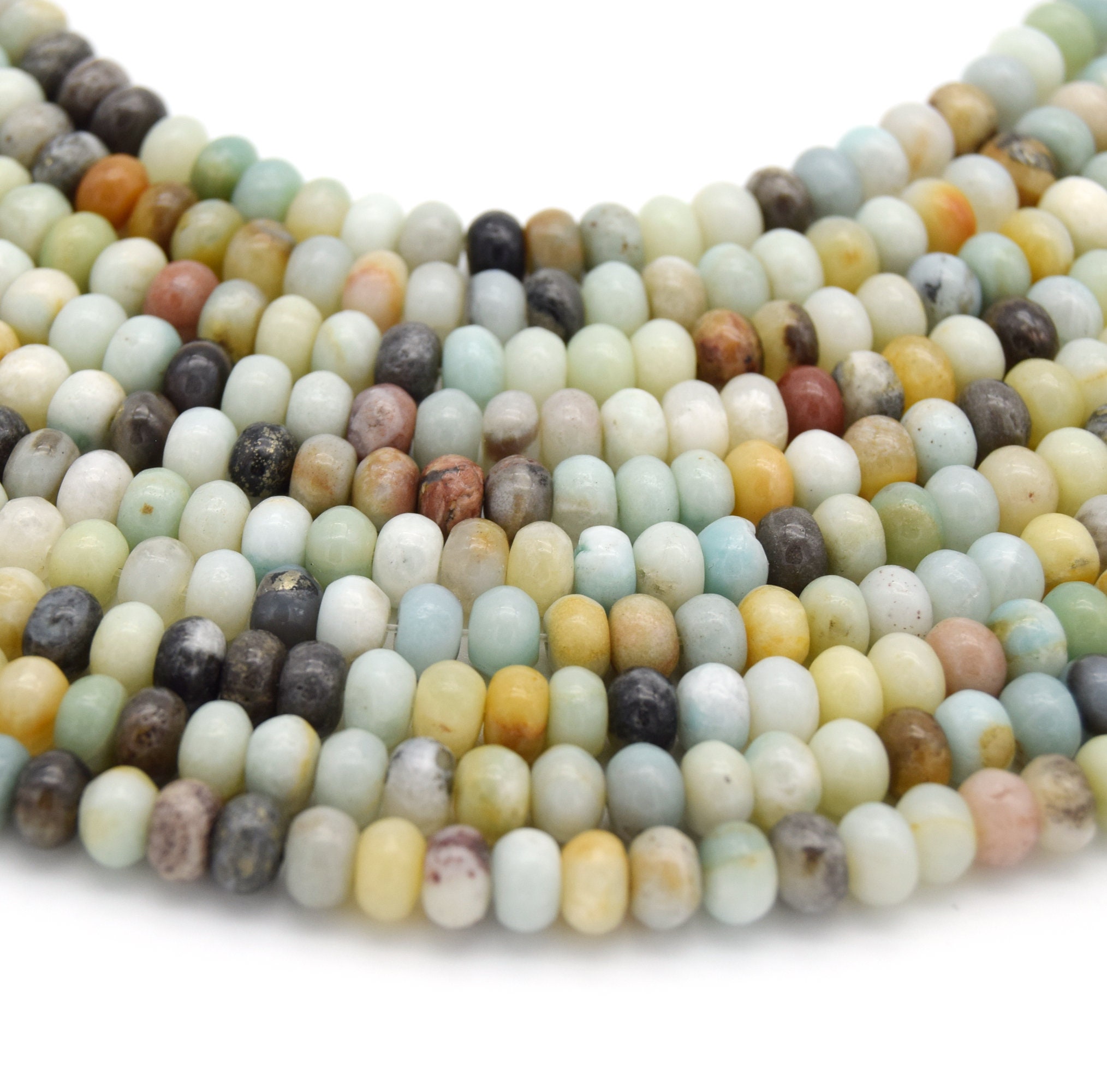 Amazonite Beads Smooth Rondelle Natural Gemstone Beads 6mm - Etsy