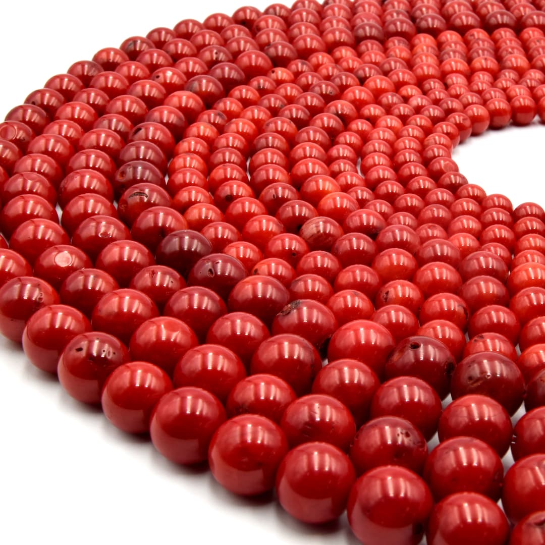 Coral Beads | Natural Red Sea Bamboo Coral Beads | 8mm, 10mm, 11mm - Etsy