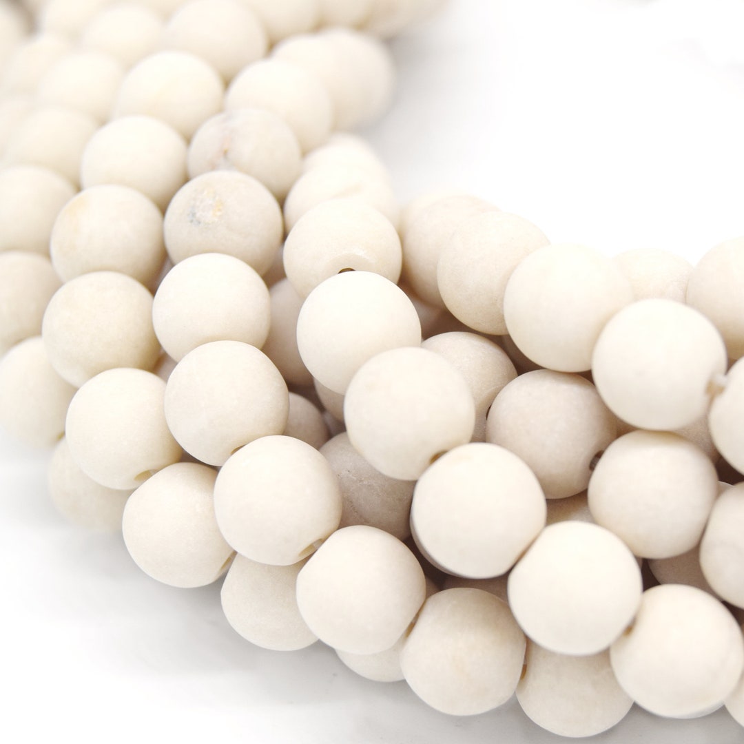 River Stone Beads | Riverstone Natural Matte Round Gemstone Beads - 4mm ...
