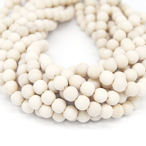 Natural White Howlite Matte Round Beads 4mm 6mm 8mm 10mm 12mm - Etsy