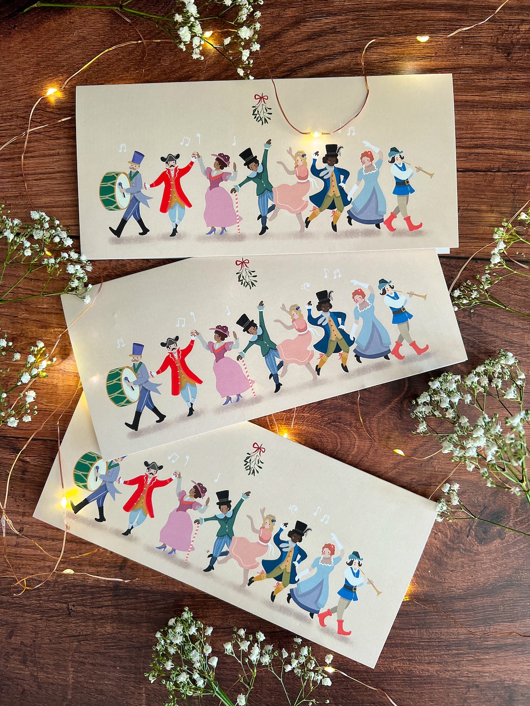 Lords-a-leaping, Ladies Dancing Card - Etsy