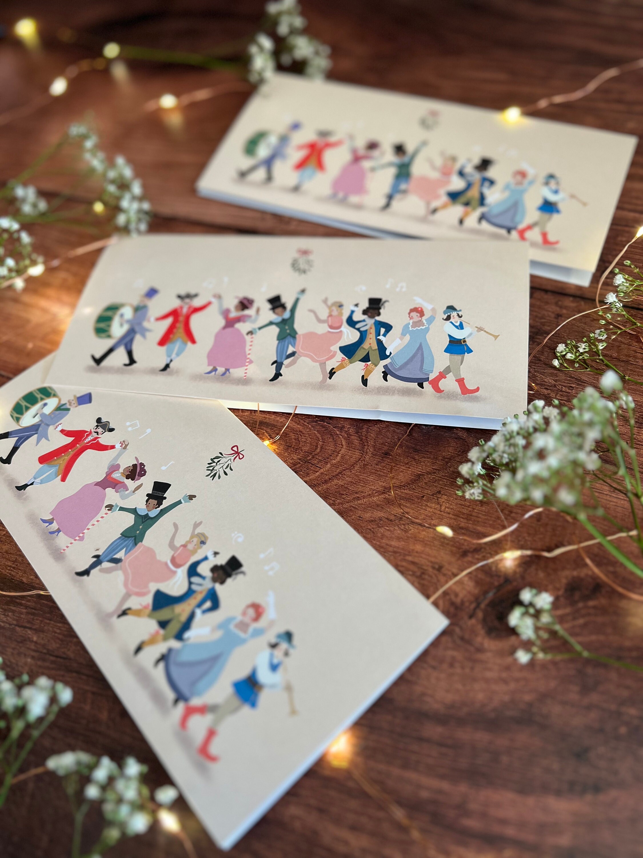 Lords-a-leaping, Ladies Dancing Card - Etsy