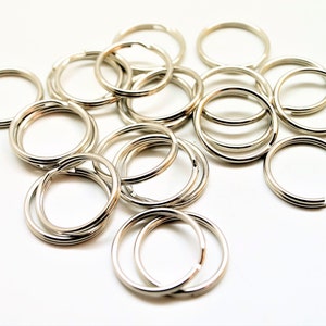Key Rings With a Silver Color and Set of 20, Diam. 25 Mm - Etsy