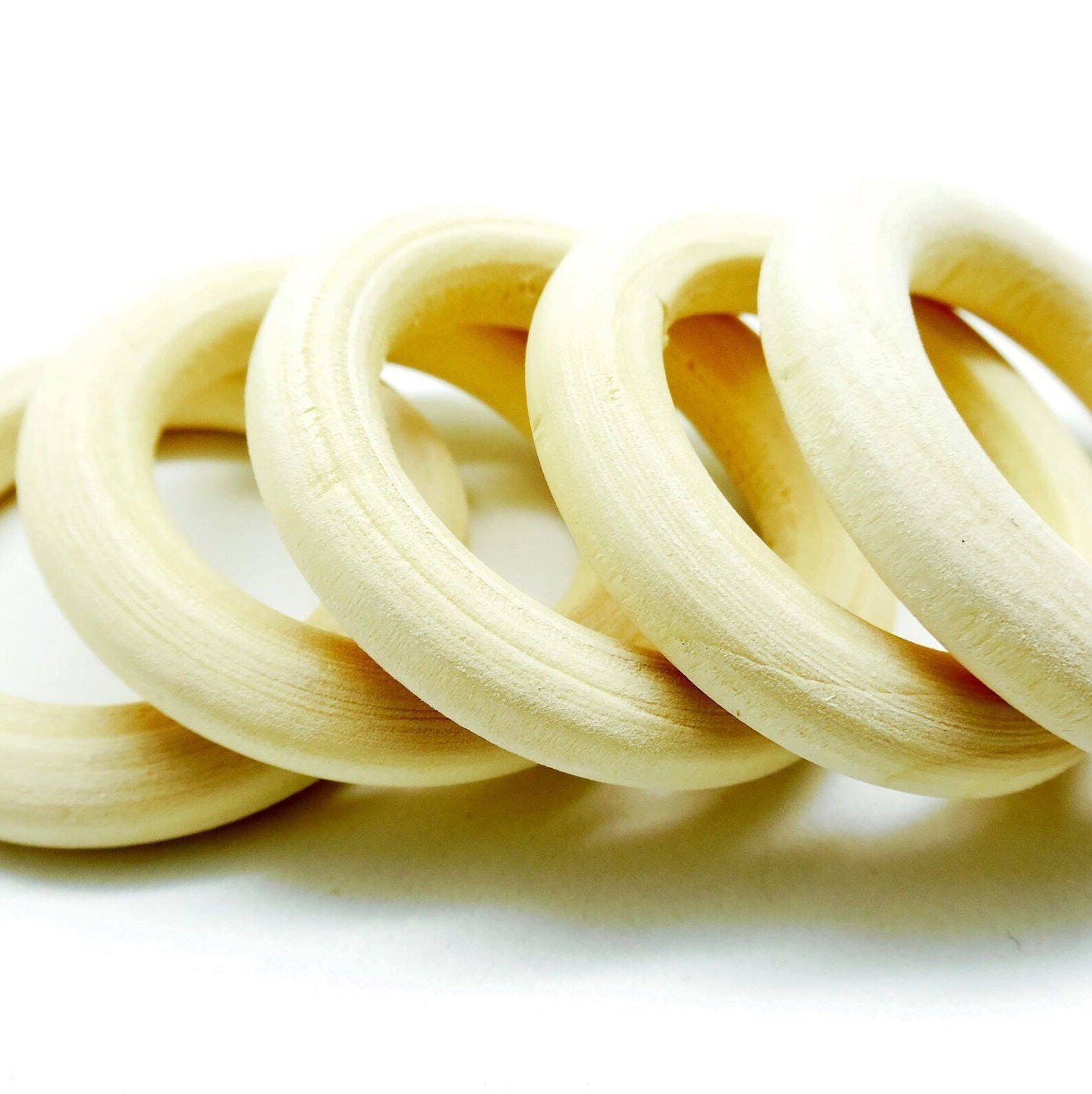 Rings Connectors Natural Wood Set of 10 34 Mm - Etsy