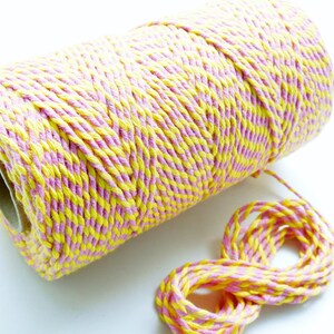 Piece of 10 Meters of Twine String "baker's Twine", Yellow and Pink ...