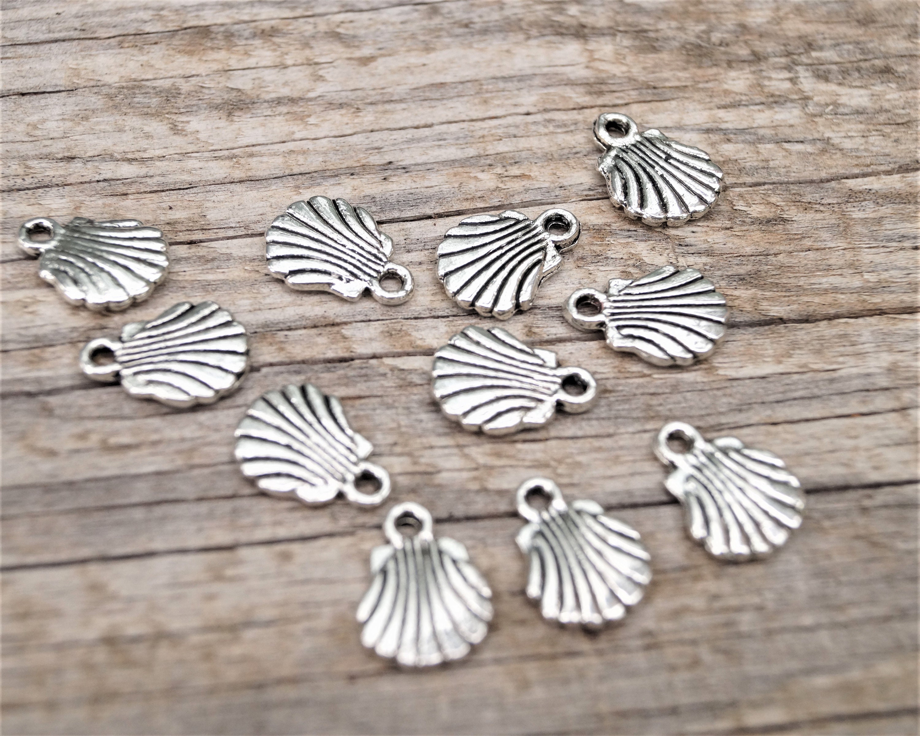 Silver Shell Charms 5/8 '' - Etsy