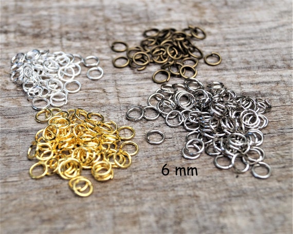 Rings open metal 6 mm | Etsy