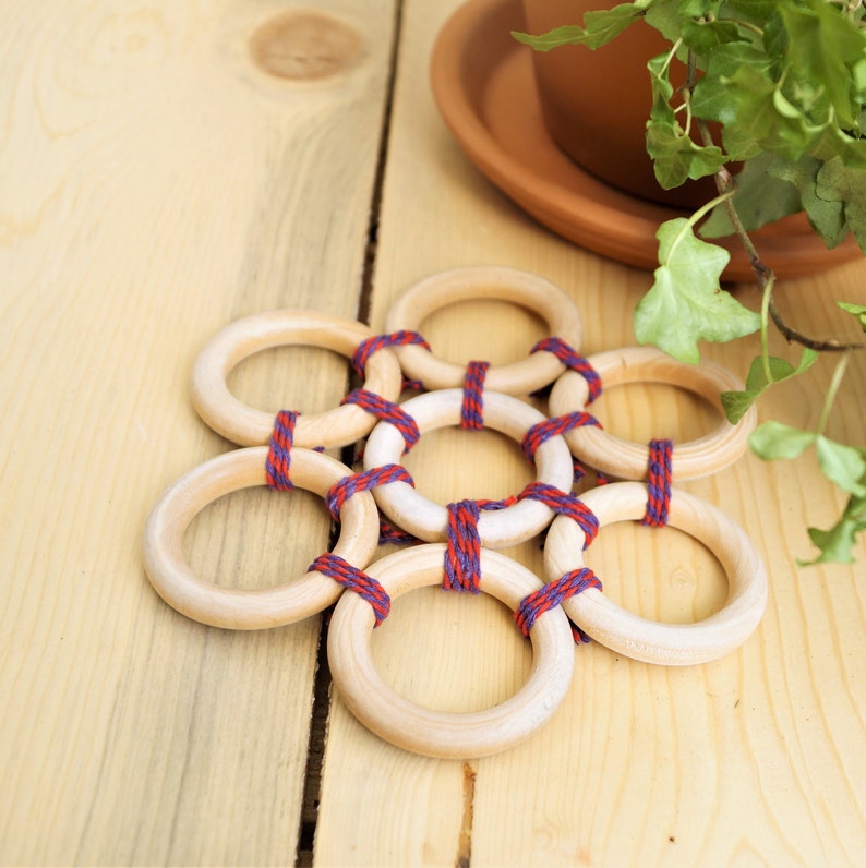 Rings Connectors Natural Wood Set of 10 34 Mm - Etsy