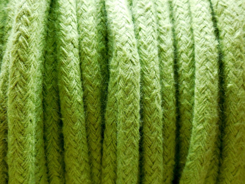 1 Meter of Braided Rope in Sage Green Cotton, 6 Mm - Etsy