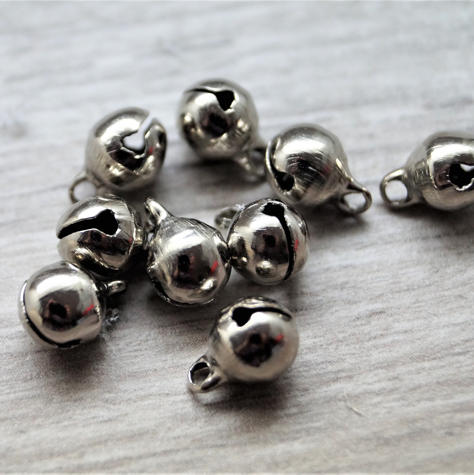 Silver Bell Charm 6 Mm | Etsy