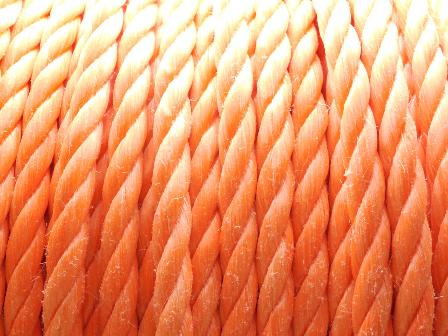 2 meters of rope nylon 3 strands orange 10 mm | Etsy