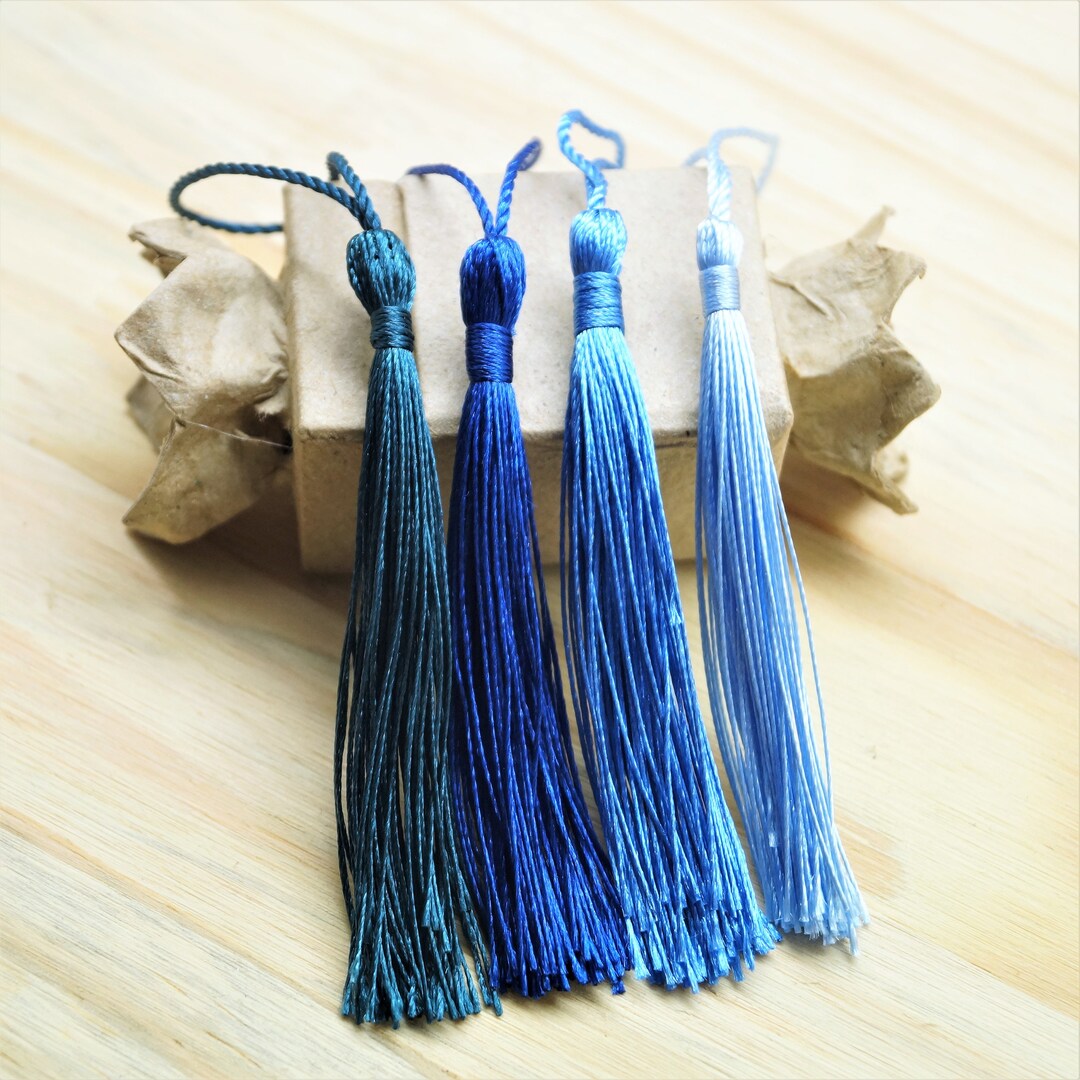 Silk Tassels Fringes Royal Blue 5,1 Inches Set of 10 - Etsy